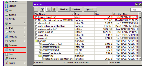 Cara Backup, Import, Export, Konfigurasi Di Mikrotik